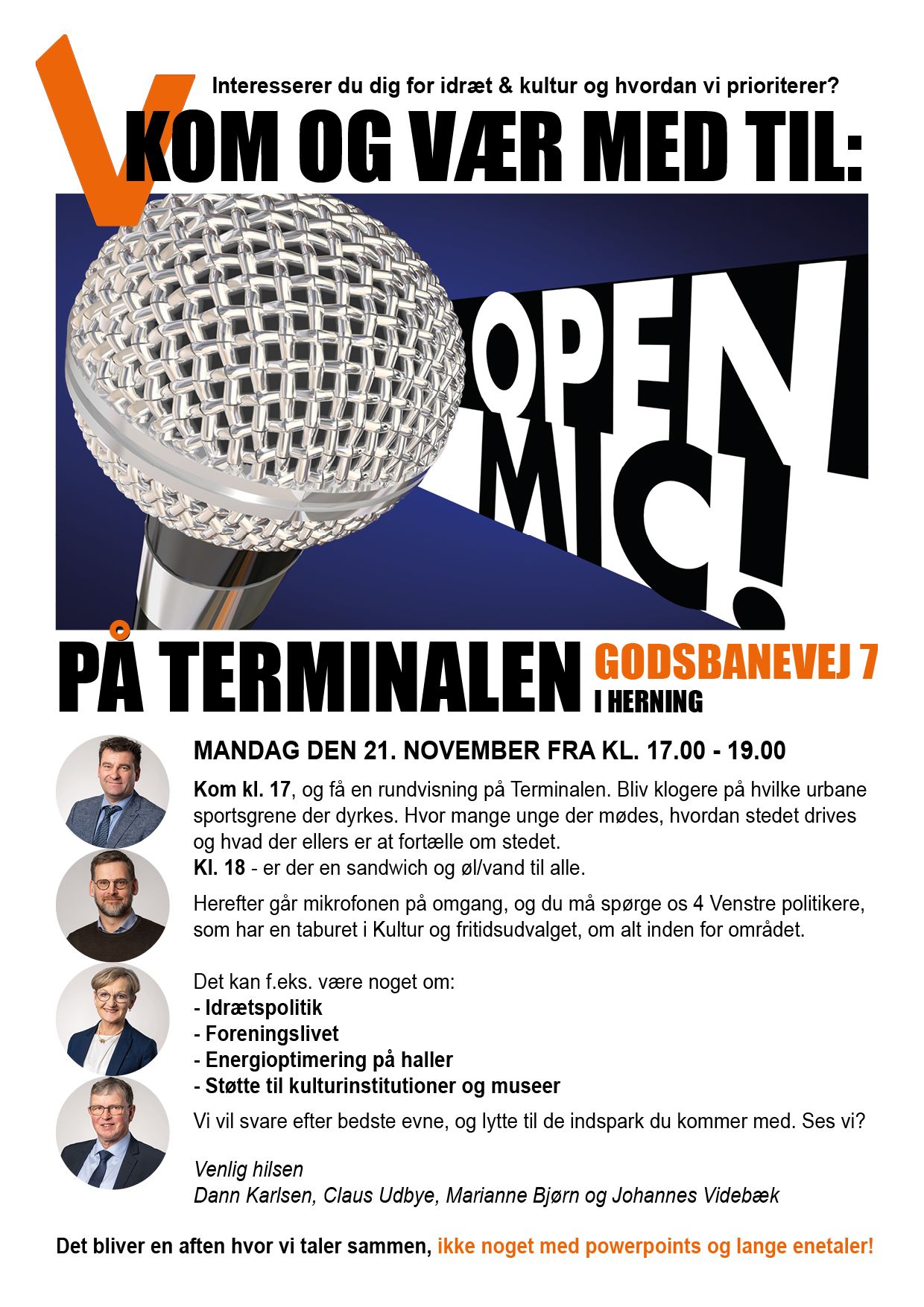 Open mic! | Venstres kommuneforening i Herning